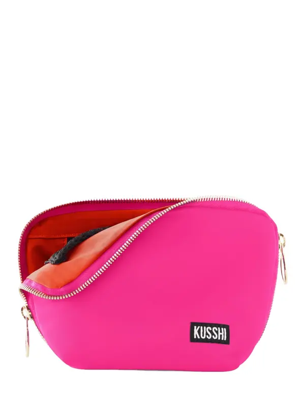 KUSSHI Everyday Makeup Bag - Bubblegum Pink/ Orange