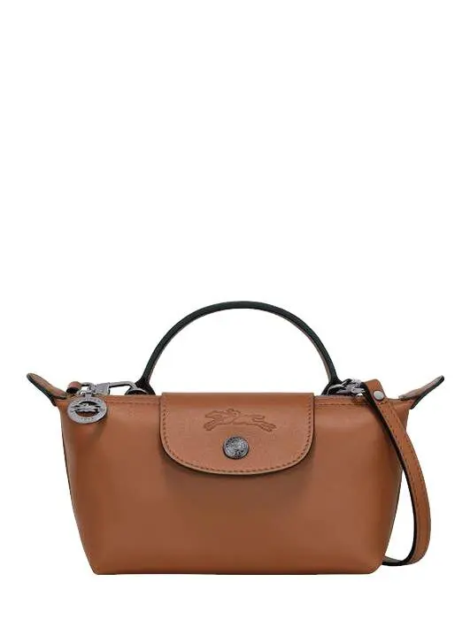 Longchamp Le Pliage Xtra Leather Clutch - Cognac