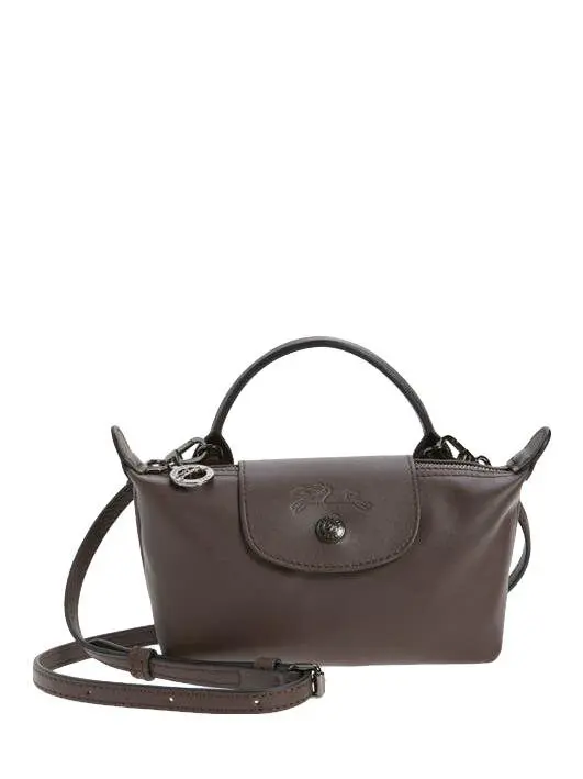 Longchamp Le Pliage Xtra Leather Clutch - Mocha