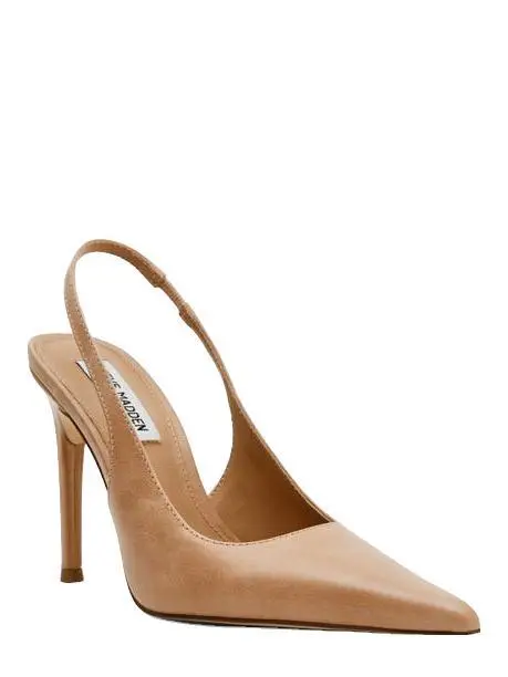 Steve Madden Reyes Pointed Toe Slingback Sandal - Tan Leathe