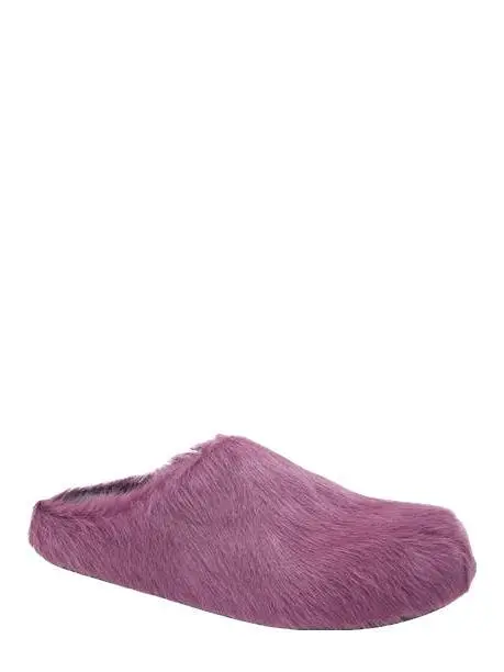 Marni Fussbett Sabot Calf Hair Clog - Purple