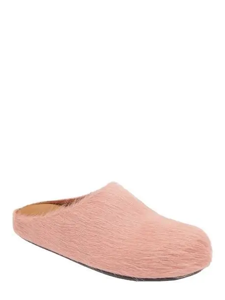 Marni Fussbett Sabot Calf Hair Clog - Rose