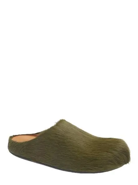 Marni Fussbett Sabot Calf Hair Clog - Sage