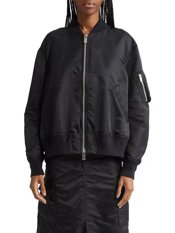 Sacai Nylon Twill Bomber Jacket - Black