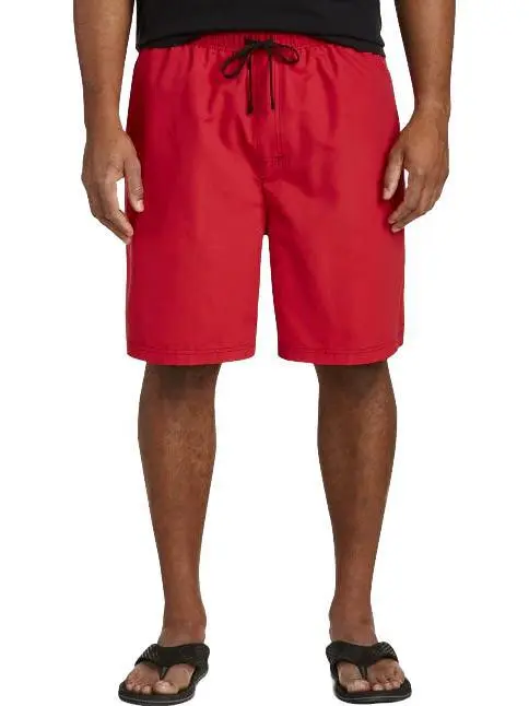 HARBOR BAY BY DXL Big & Tall Swim Trunks - Red