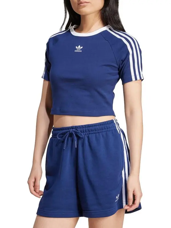 Adidas Adicolor 3-stripes Crop T-shirt - Dark Blue