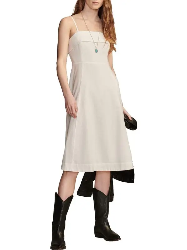 Lucky Brand A-line Midi Dress - Bright White
