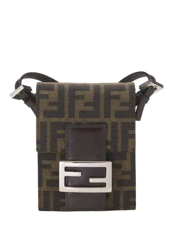 Fendi Zucca Canvas Dome Crossbody - Brown