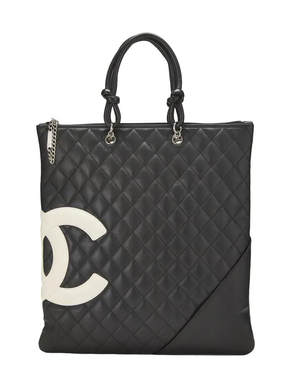 Chanel Cambon Flat Tote Lambskin - Black
