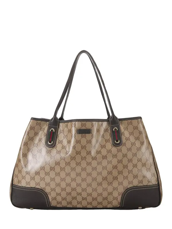 Gucci Crystal Canvas Princy Tote - Brown