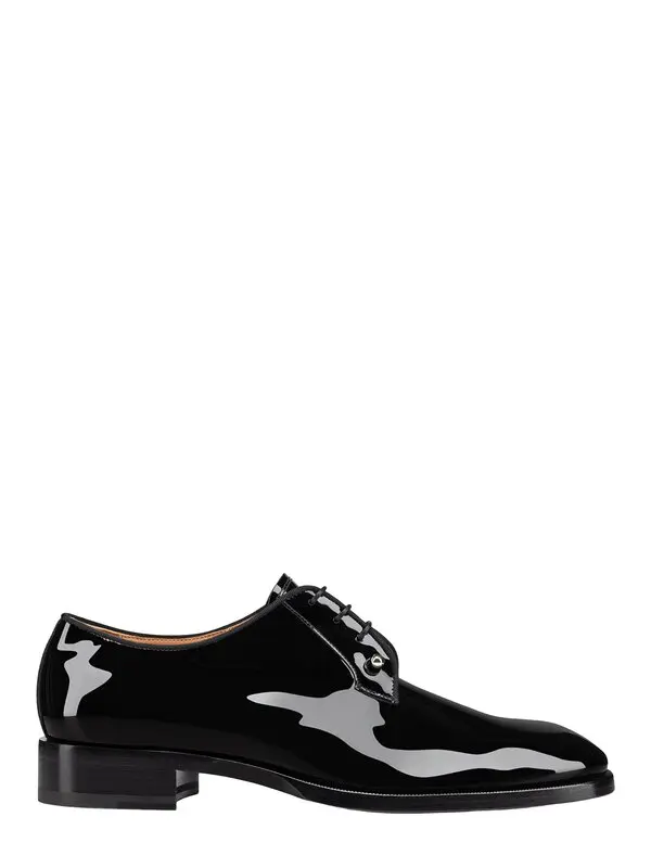 CHRISTIAN LOUBOUTIN Chambeliss Patent Leather Oxford Shoes - Black
