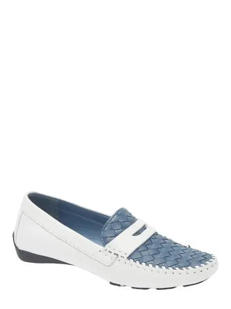 Robert Zur Petra Driving Loafer - White/ Ocean