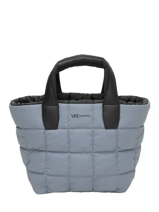 VEECOLLECTIVE Small Porter Quilted Tote - Slate Grey Gry
