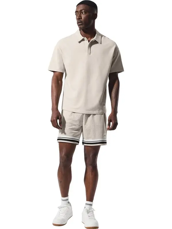 Alo Yoga 7" Key Mesh Basketball Short - Bone