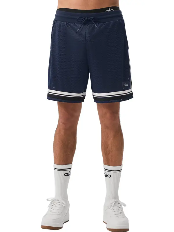 Alo Yoga 7" Key Mesh Basketball Short - Navy
