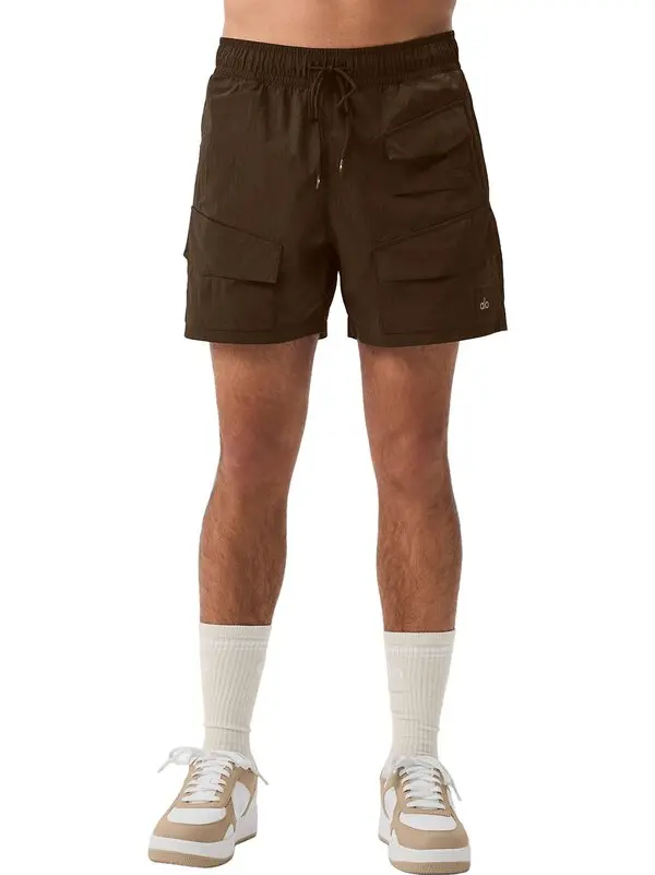 Alo Yoga Crinkle Nylon Excursion Cargo Short - Espresso