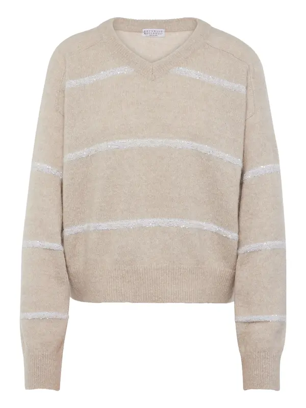Brunello Cucinelli V-neck Sweater - Neutrals