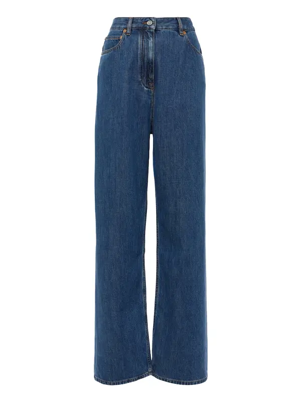 Valentino Garavani High-rise Wide-leg Jeans - Blue