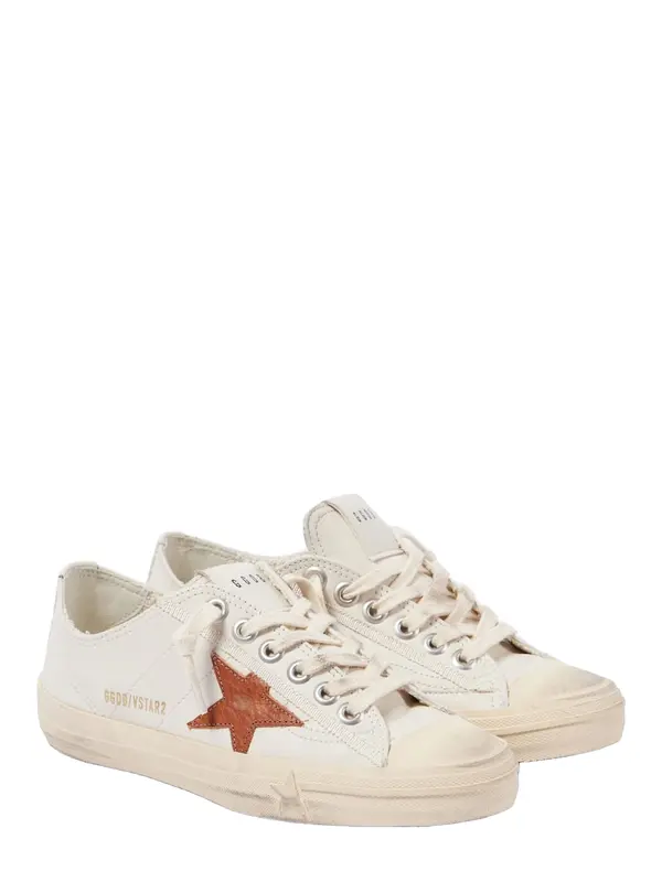 GOLDEN GOOSE V-star 2 Leather Sneakers - White
