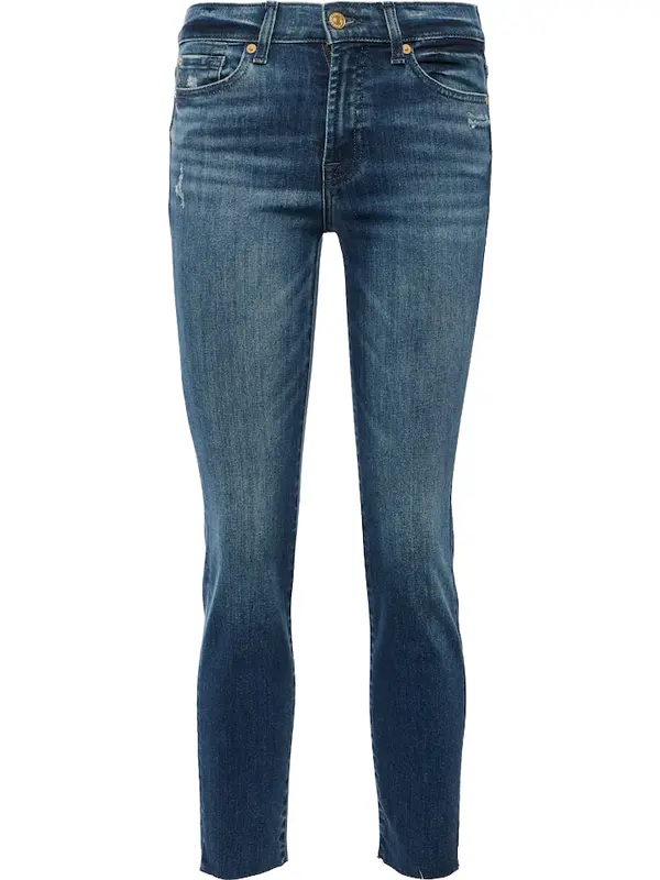 7 For All Mankind Roxanne Ankle-length Jeans - Blue