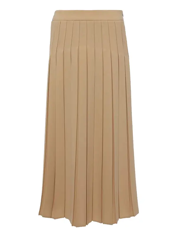 Max Mara Luisa Pleated Midi Skirt - Neutrals