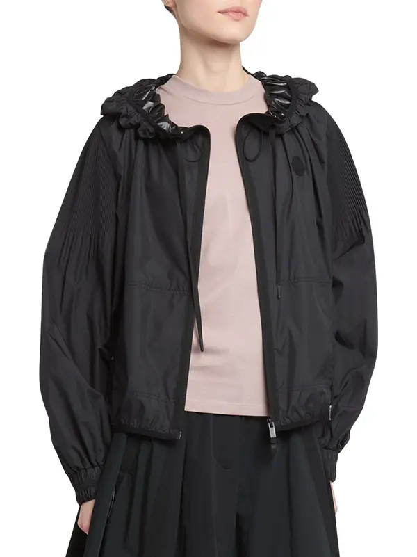 Moncler Auxonne Matte Windbreaker Jacket - Black