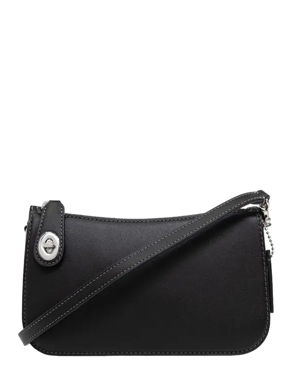 COACH Leather Mini Shoulder Bag - Black