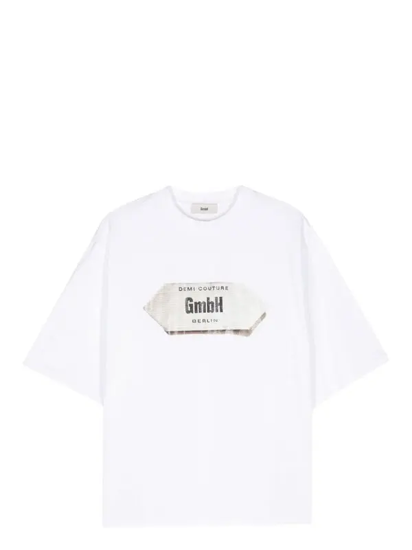 GMBH Logo-print Cotton T-shirt - White