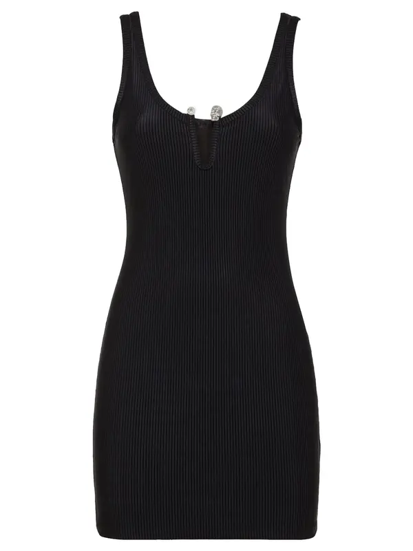 Philipp Plein Pierced Mini Dress - Black