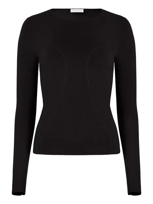 Nina Ricci Round-neck Knitted Top - Black
