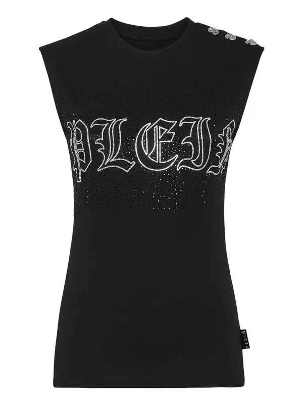 Philipp Plein Crystal-embellished Tank Top - Black