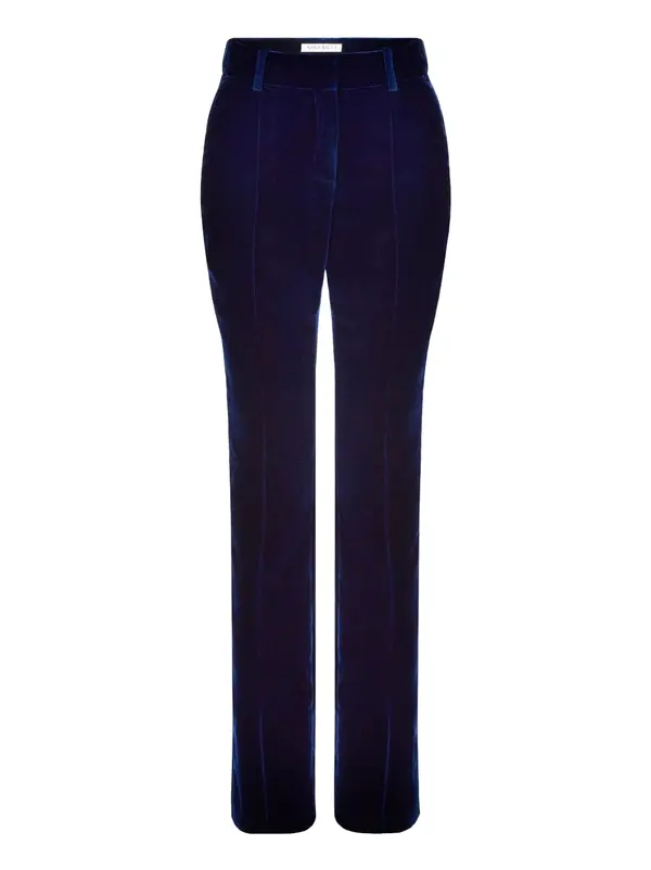 Nina Ricci Straight Velvet Pants - Blue