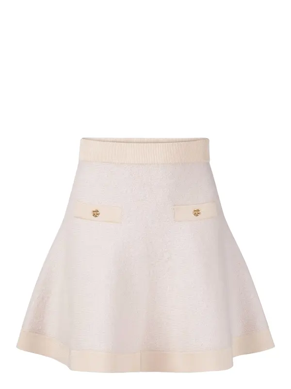 Nina Ricci Flared Mini Skirt - Neutrals