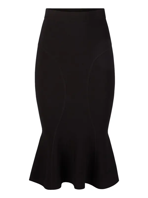 Nina Ricci High-waisted Mermaid Midi Skirt - Black