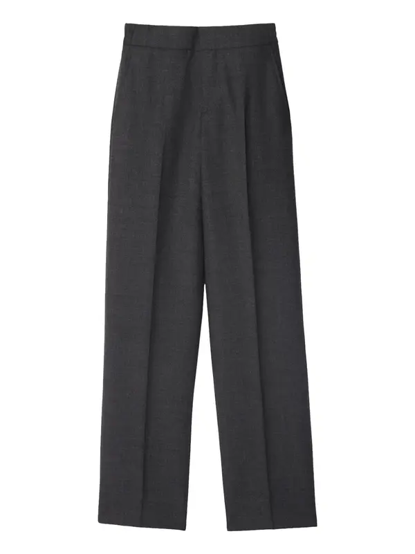 Burberry Long-leg Wool Trousers - Grey