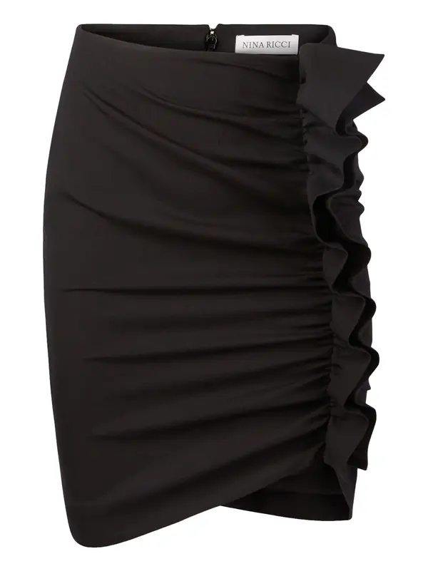 Nina Ricci Draped Skirt - Black
