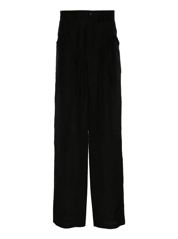 Giorgio Armani Tailored Loose-cut Trousers - Black