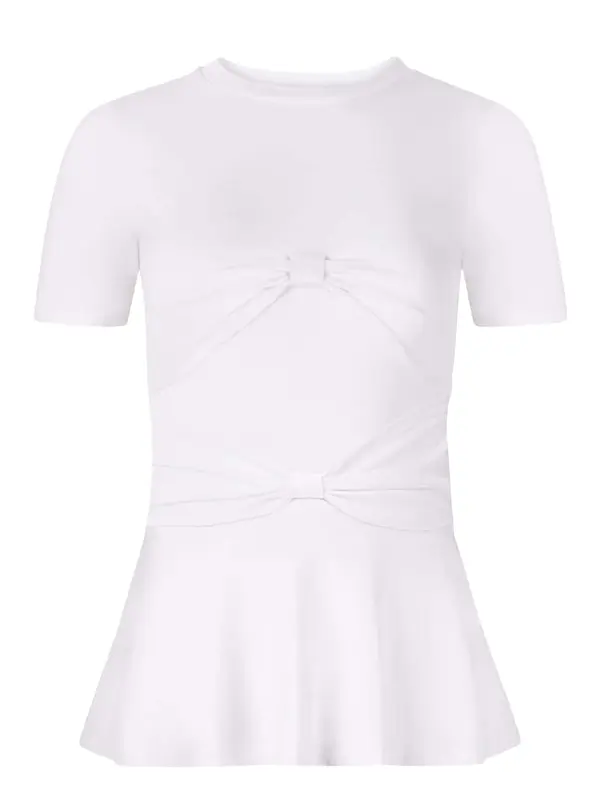 Nina Ricci Bow Detailed T-shirt - White