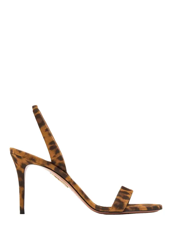 AQUAZZURA So Nude 85mm Leather Sandals - Brown