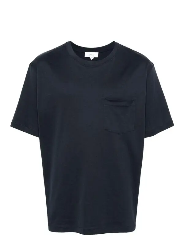 LARDINI Patch-pocket Cotton T-shirt - Blue