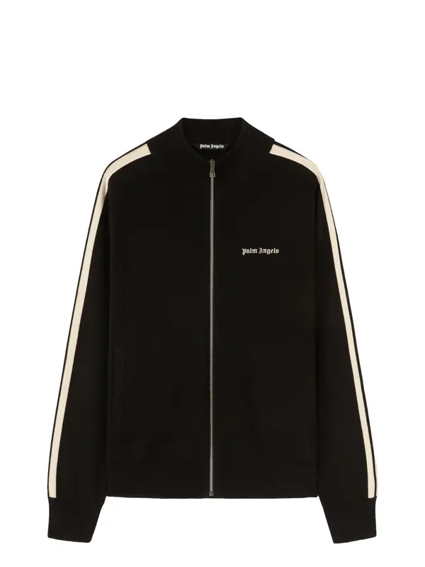 Palm Angels Logo-embroidered Zip-up Jacket - Black