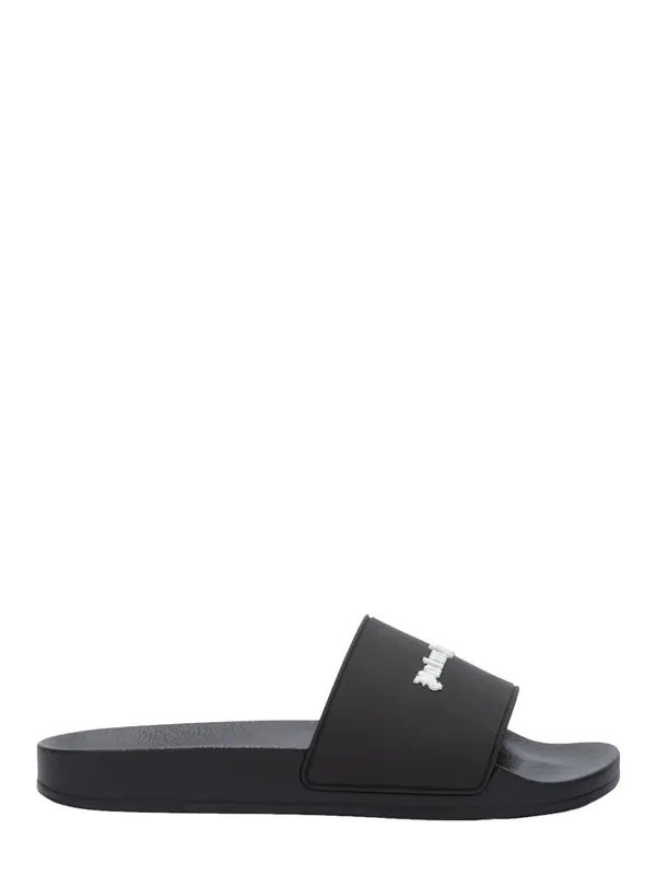 Palm Angels Logo-embossed Slides - Black