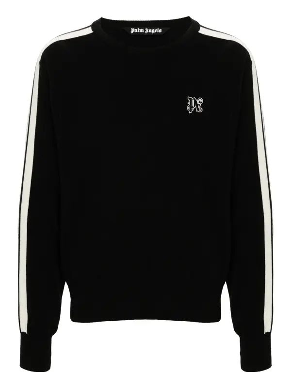Palm Angels Knitted Sweater - Black