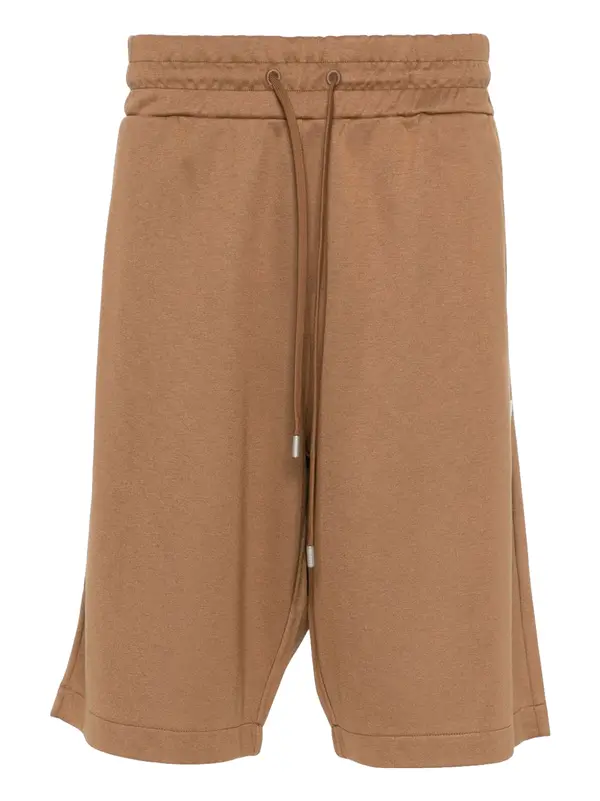 LARDINI Drawstring-waist Track Shorts - Brown