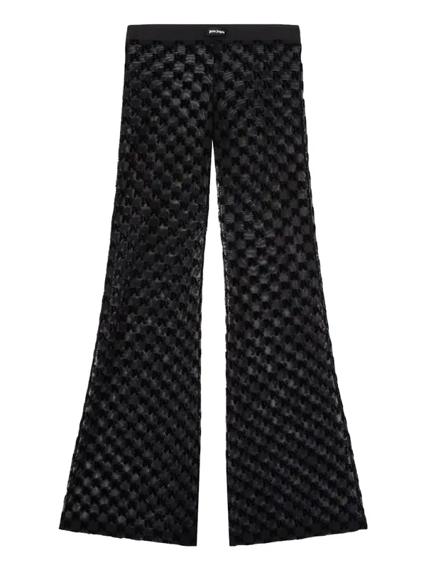 Palm Angels Monogram Flared Trousers - Black