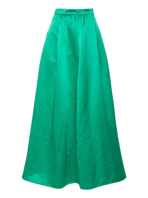 FORTE_FORTE A-line Maxi Skirt - Green