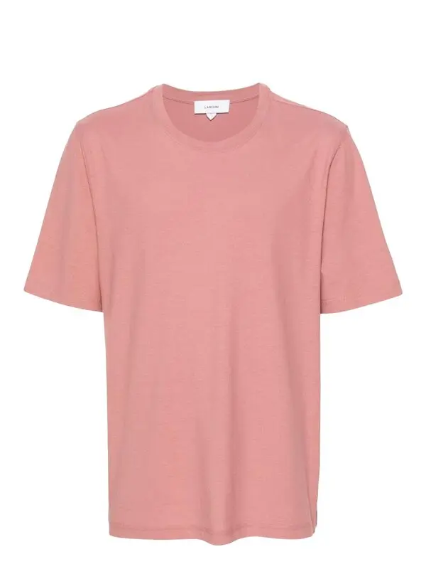 LARDINI Round-neck Cotton T-shirt - Pink