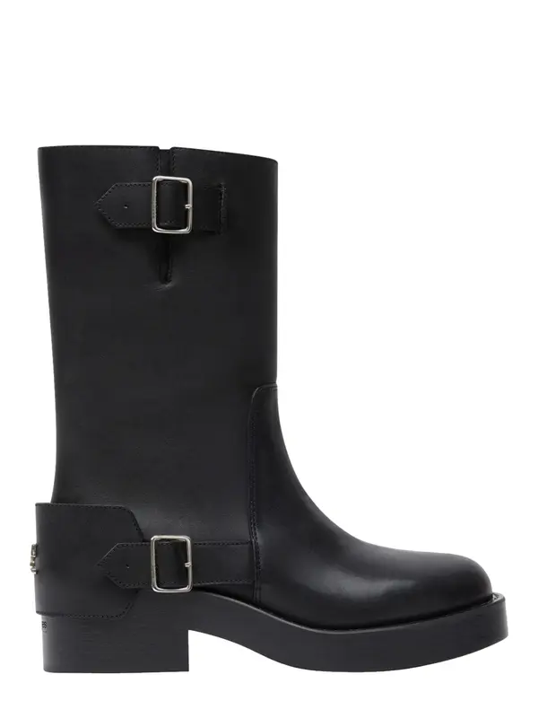COURREGES Americana Leather Boots - Black