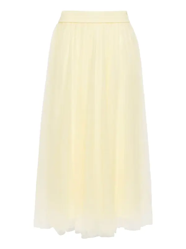 Fabiana Filippi Tulle Midi Skirt - Yellow