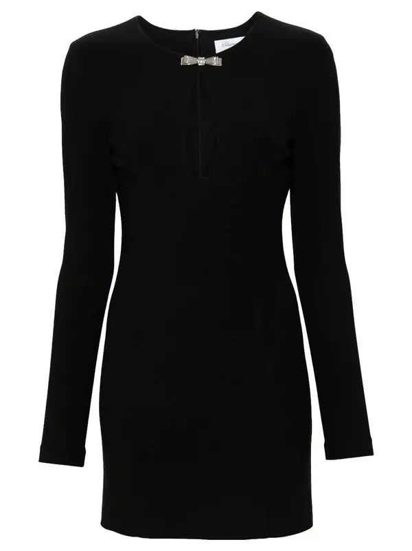 Blumarine Compact Jersey Short Dress - Black